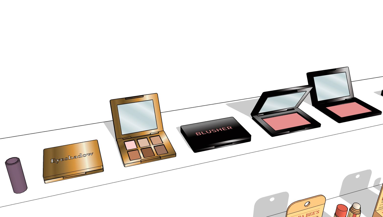 Makeup Display and Props Set