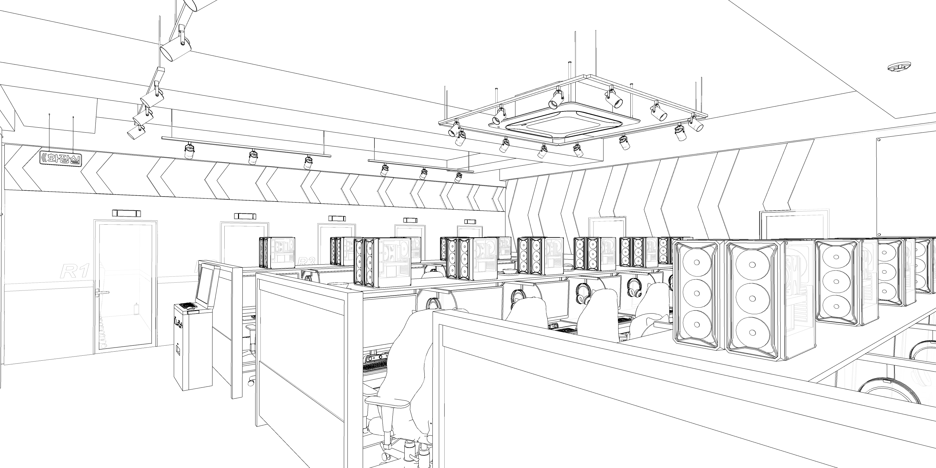 15 Interior Models - PC Room