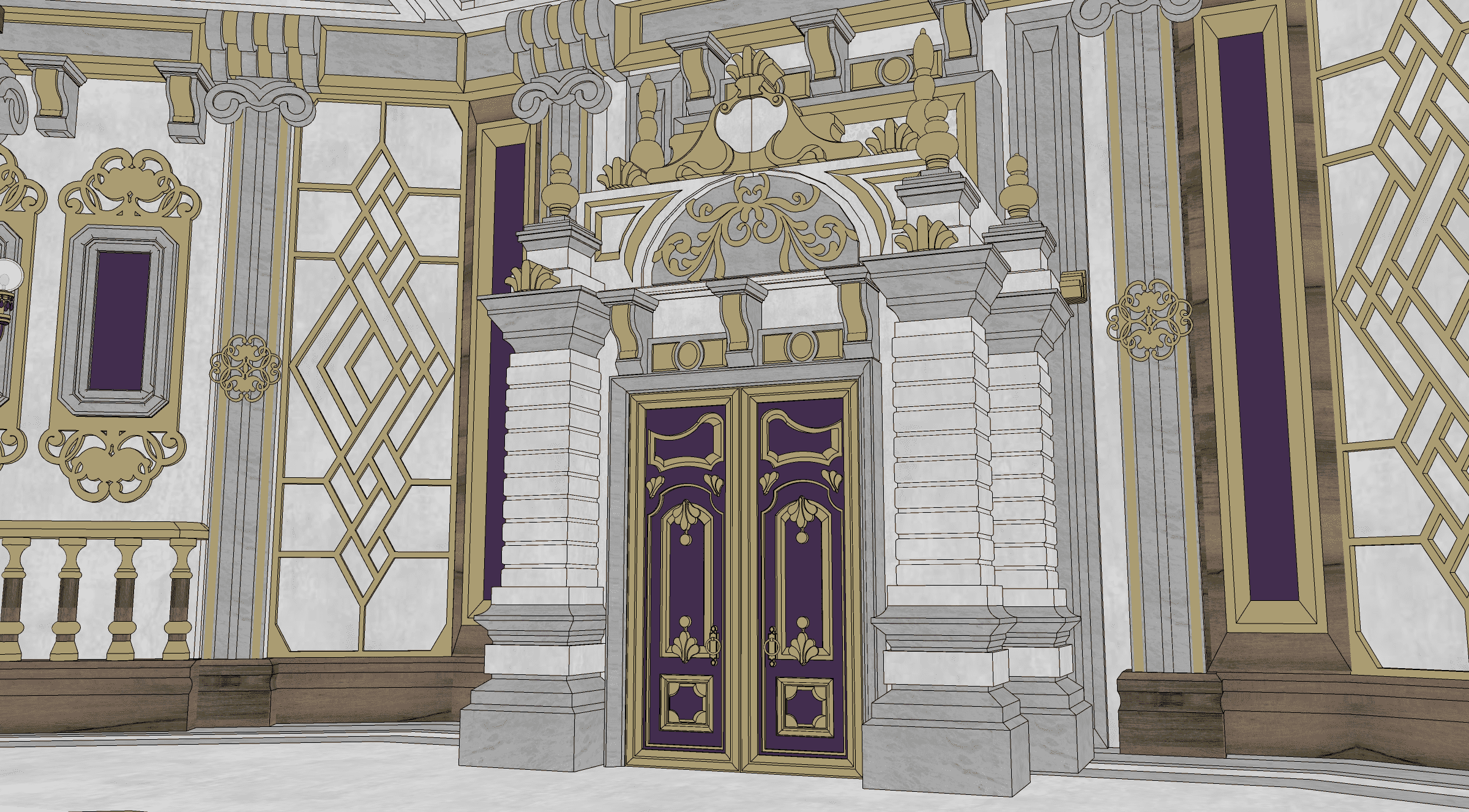 Baroque Style Magic School - Banquet Hall