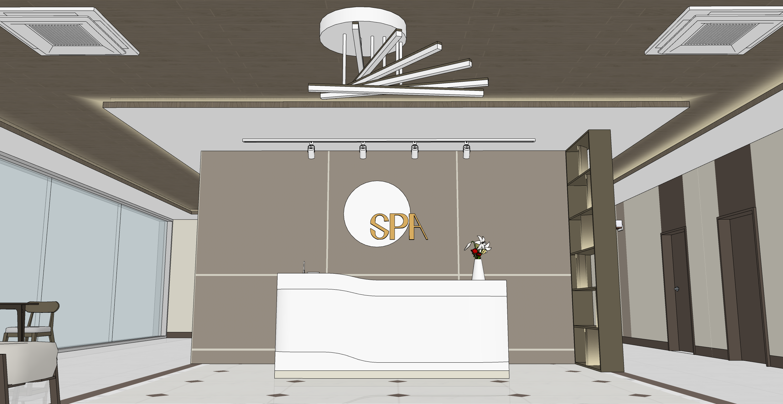 Massage Shop with Building Exterior