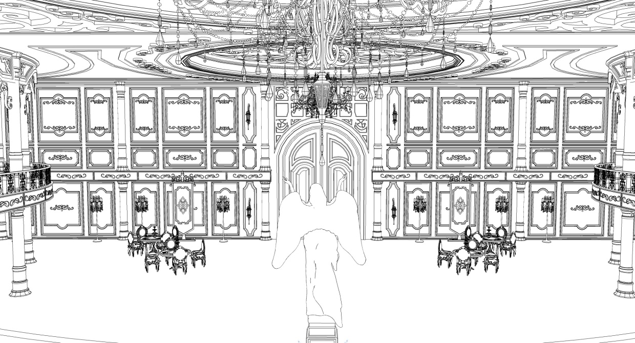 Fantasy Background - Castle Lobby