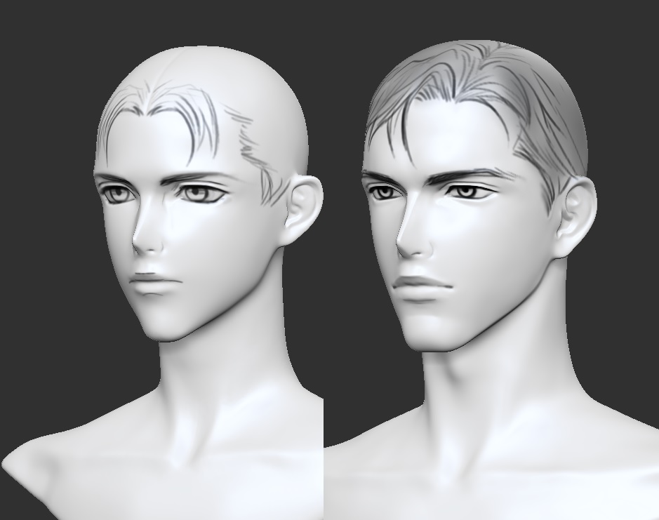 CLIPSTUDIO 3D Adult Man Head