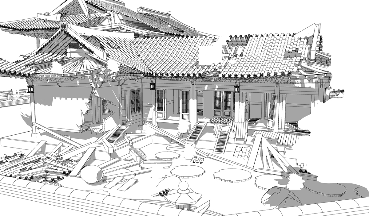 Gyeongseong Scandal - Hanok Building and Hanok Garden (ruin)