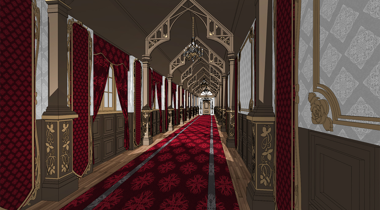 Romance Fantasy Noble Mansion Exterior and Interior