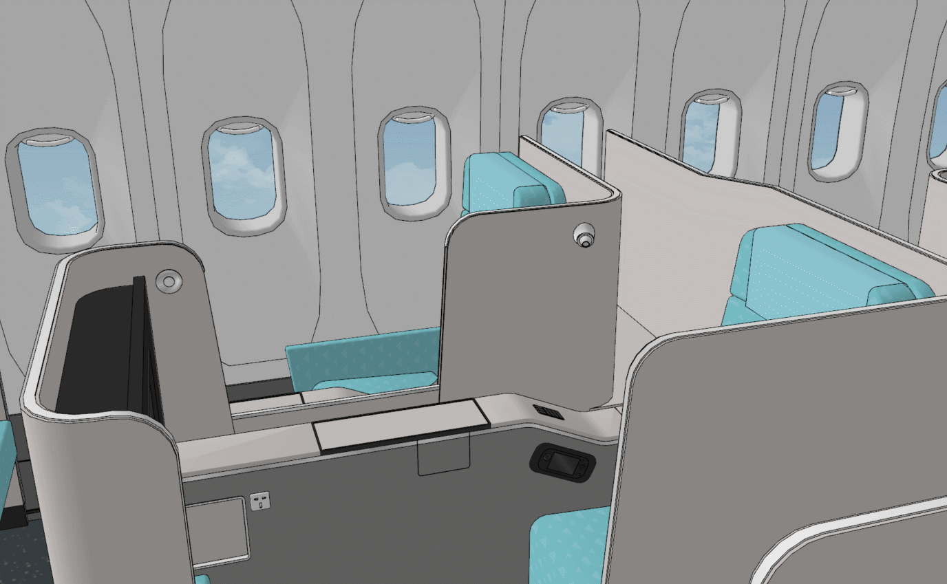 Airplane Cockpit and Cabin Interior Set