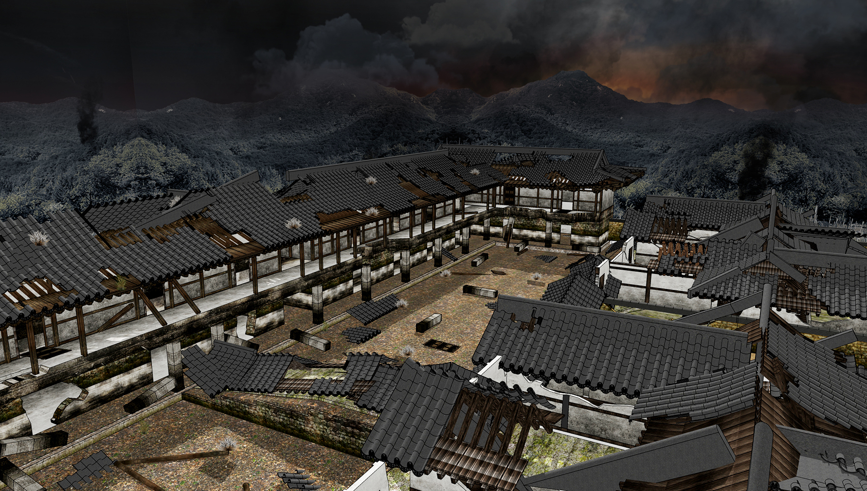 Gyeongseong Scandal - Hanok Building and Hanok Garden (ruin)