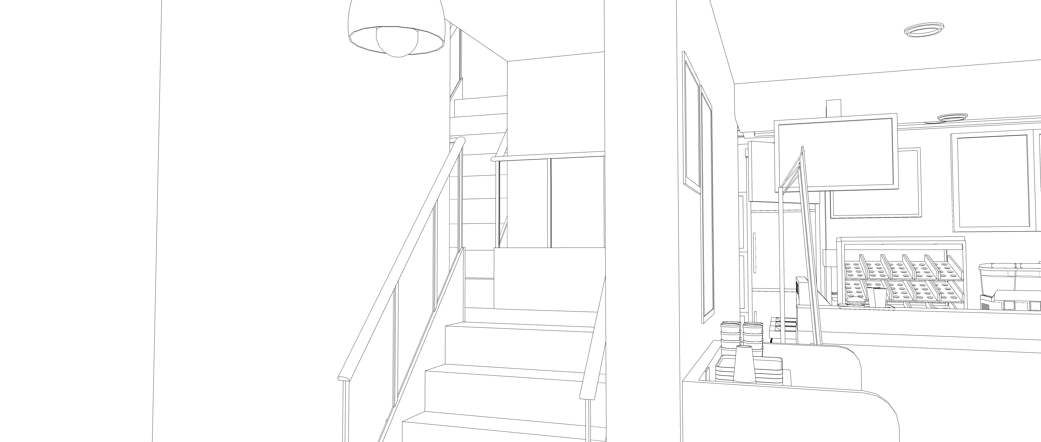 Commercial Space Background - Fast-food Restaurant