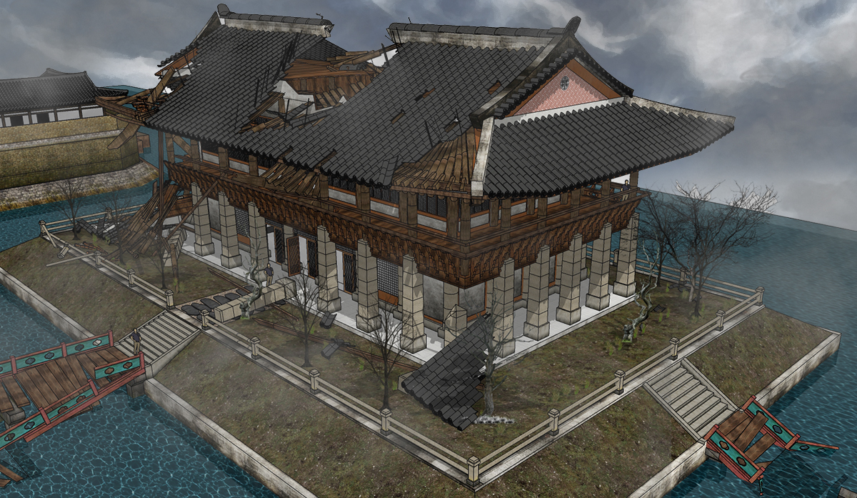 Gyeongseong Scandal - Hanok Building and Hanok Garden (ruin)