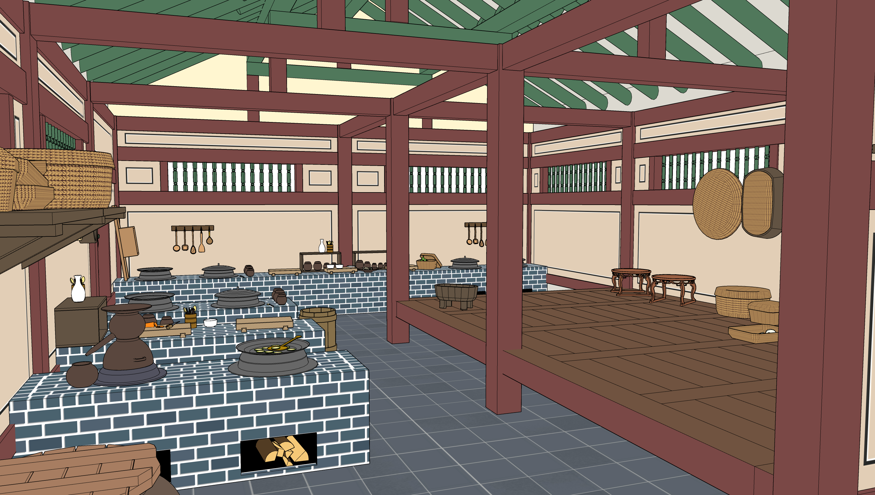 Joseon Dynasty Luxury Bathhouse and Royal Kitchen