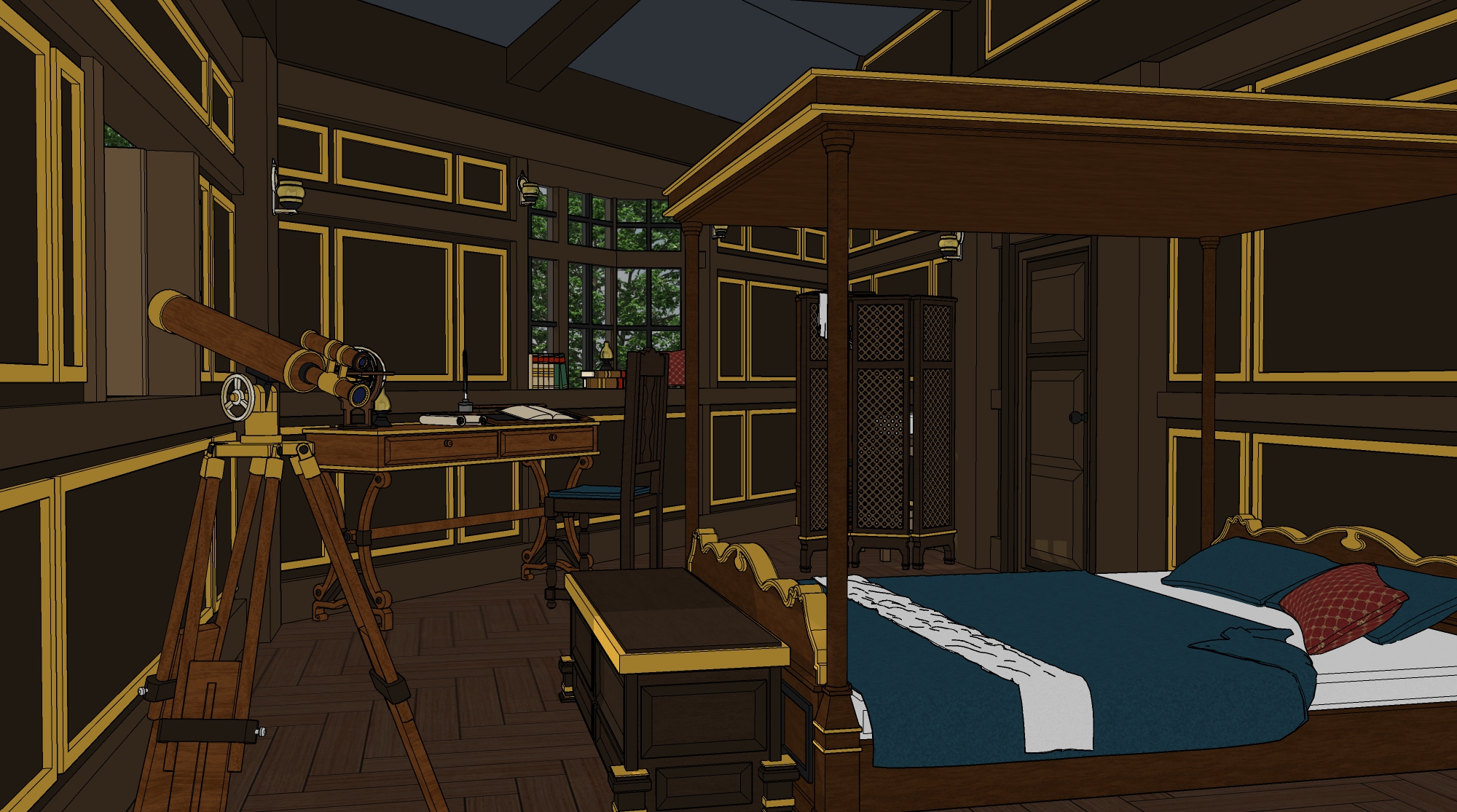 Inn with Fantasy Medieval Style Stables