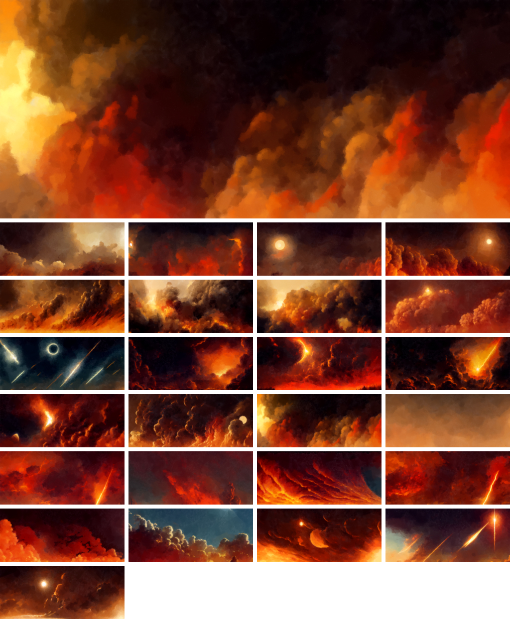 Drawing Background Pack: Apocalypse Sky 175+ (A Set)