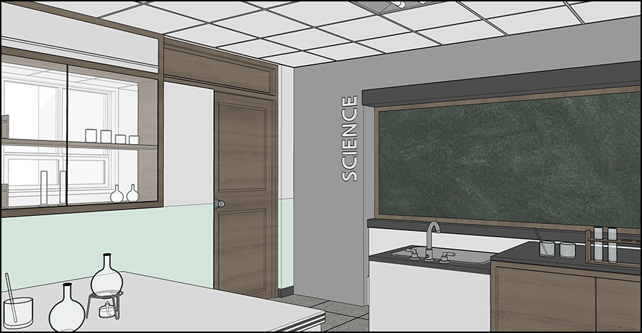 School Science Lab & Corridor