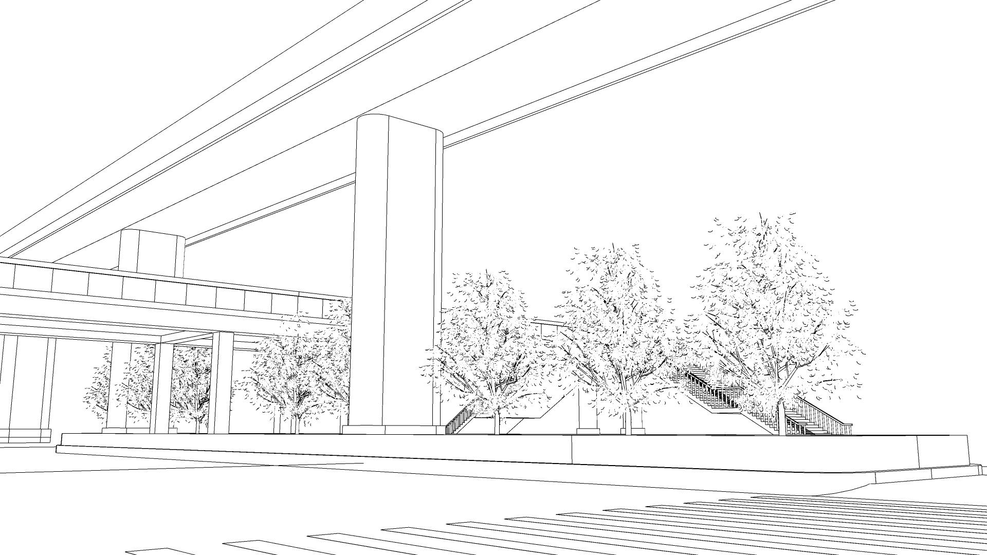 High-speed rail, Overpass, Train