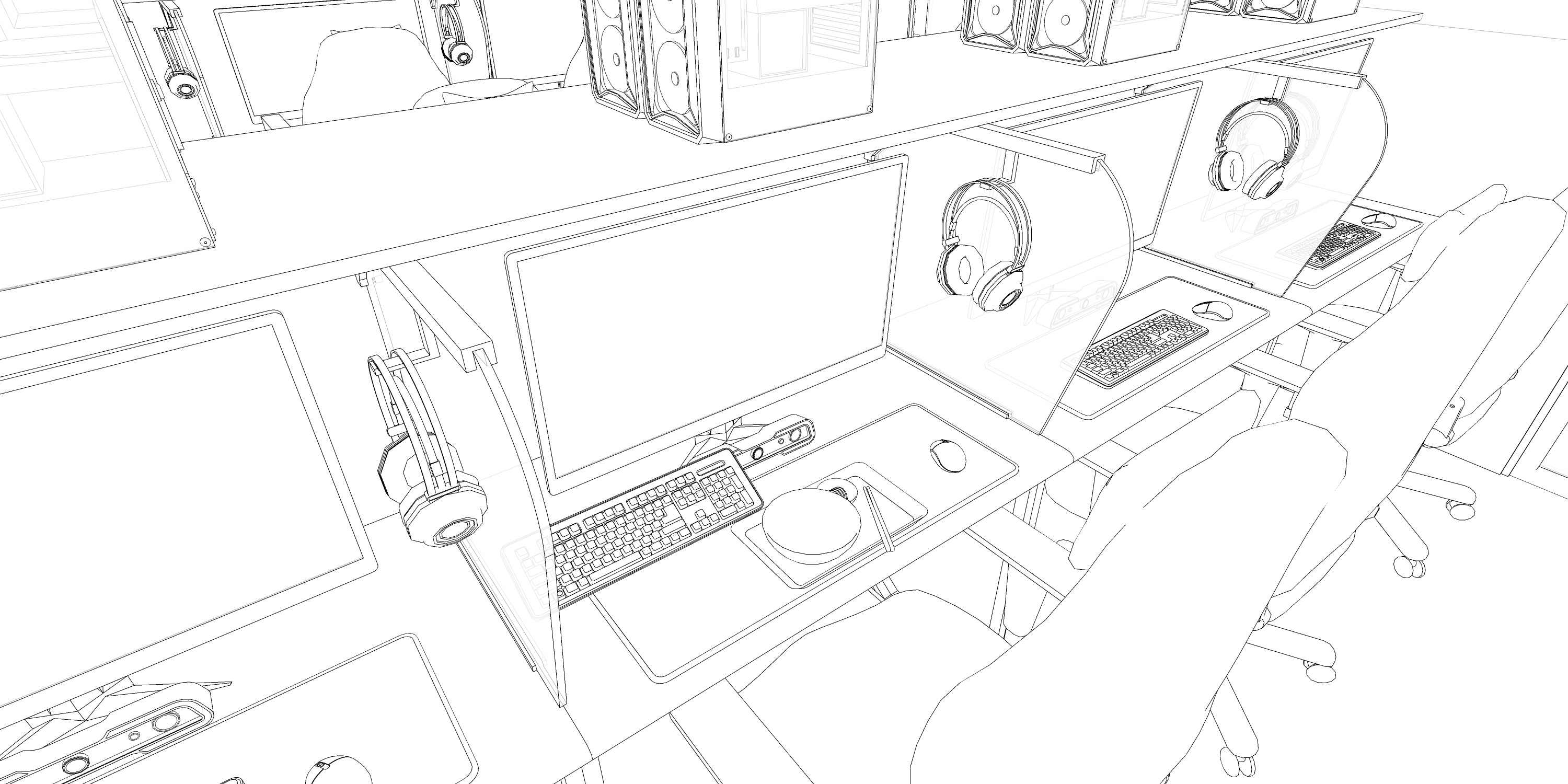 15 Interior Models - PC Room