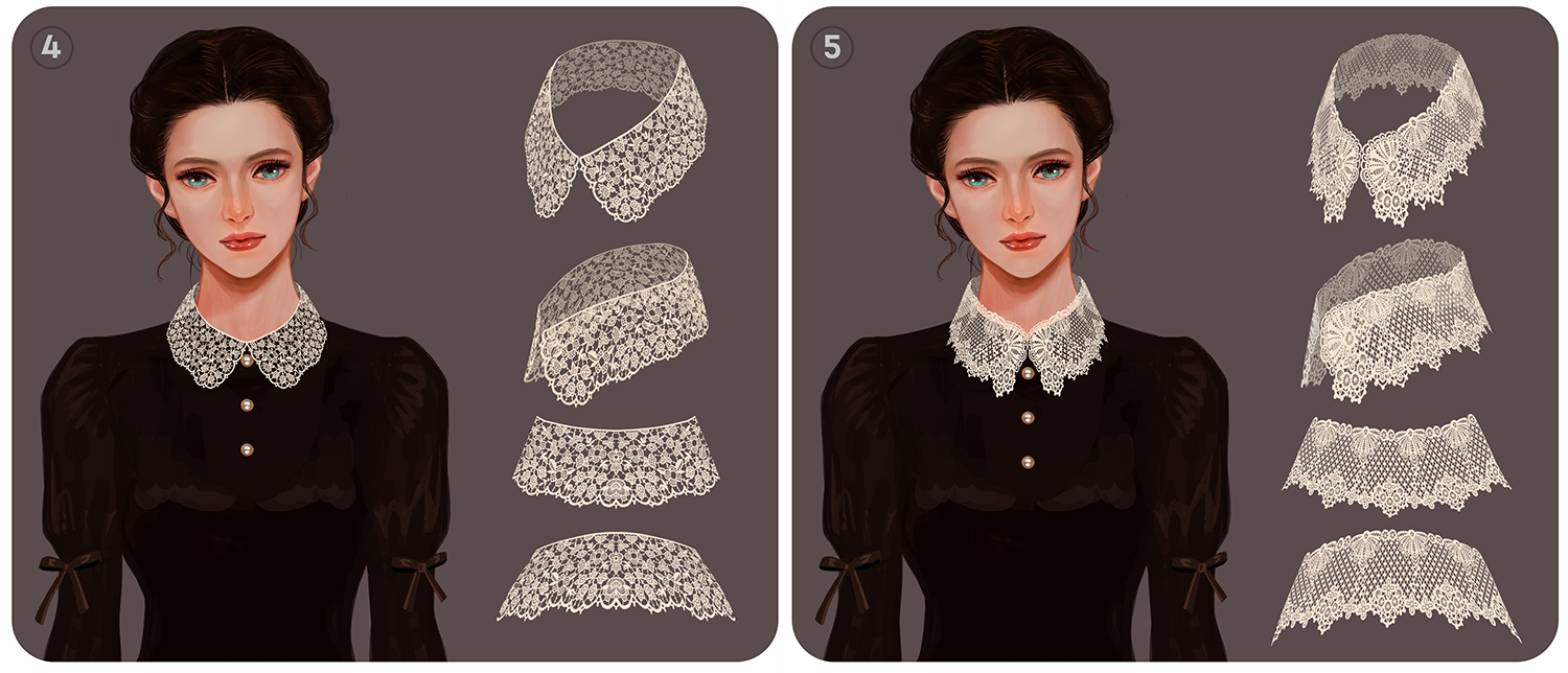 Delicate lace frill image materials