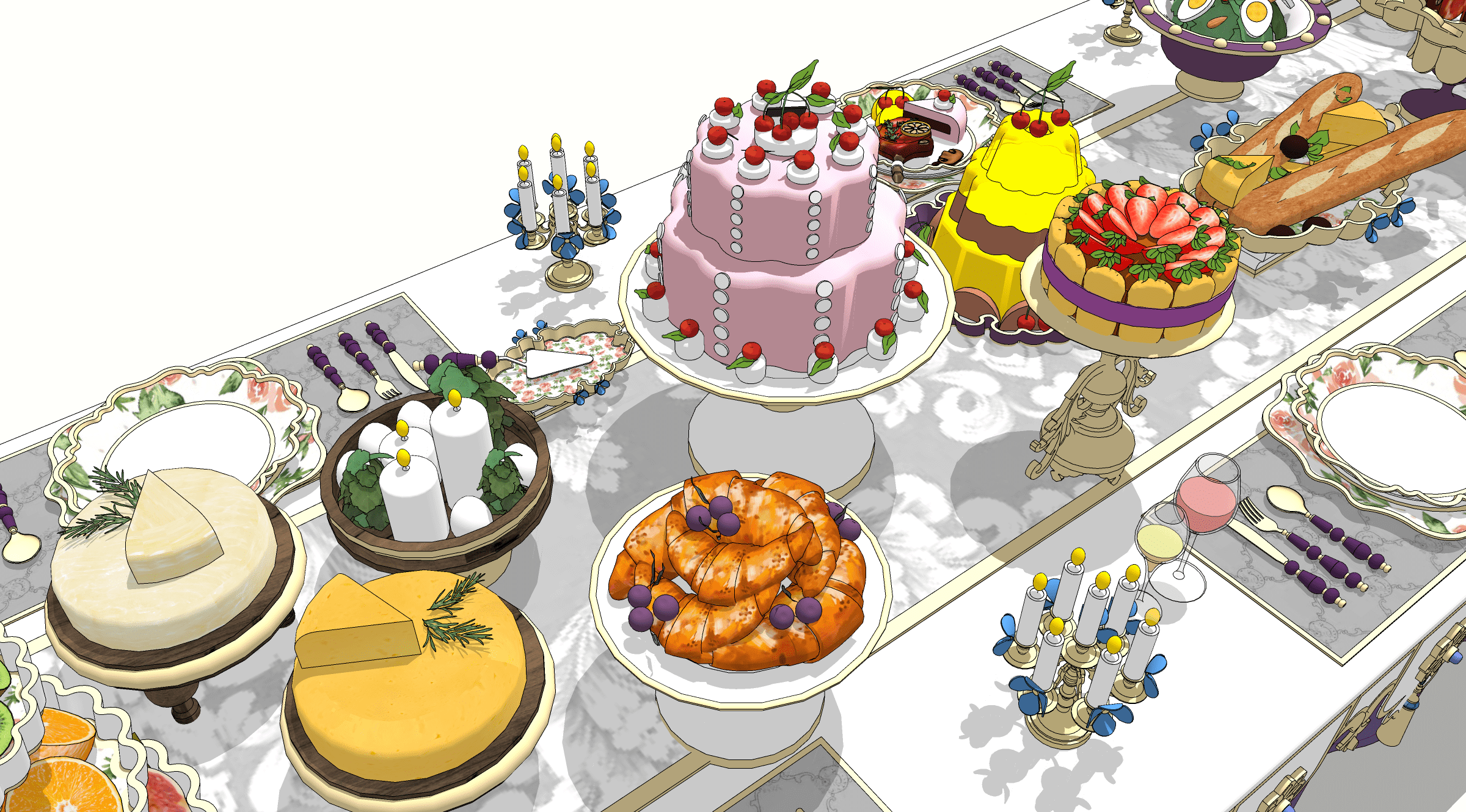 Baroque Style Magic School - Banquet Hall