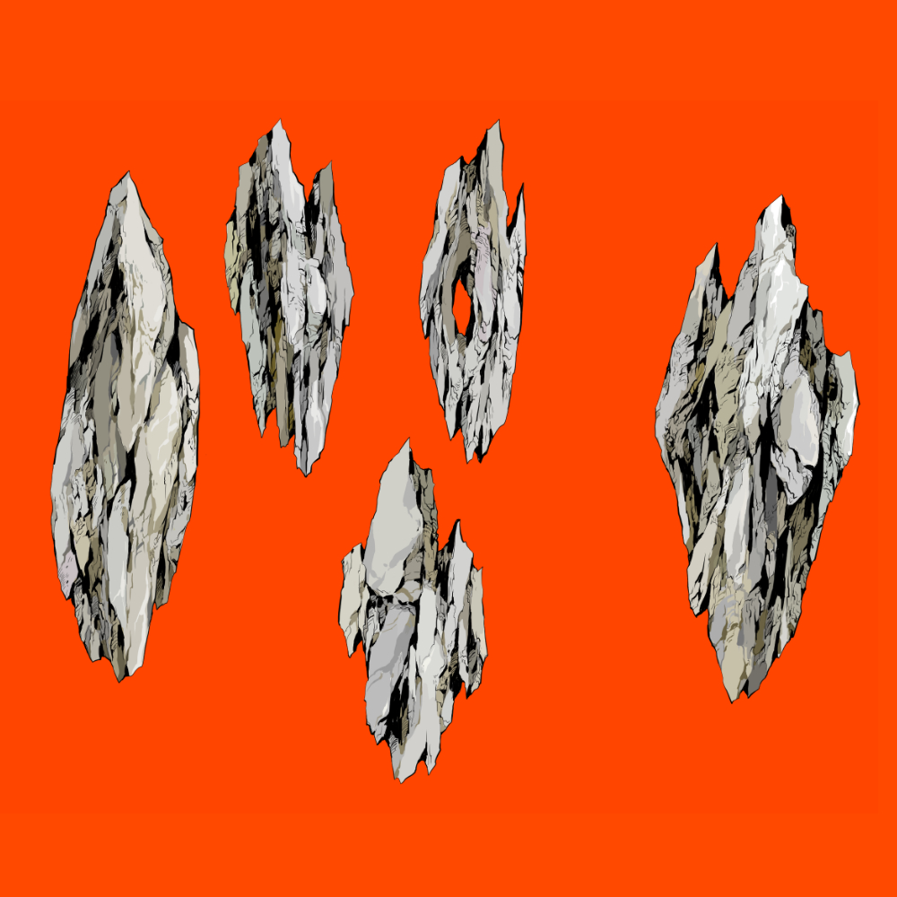 (Series 2) A rock.Rock Various Effects PSD/ SUT Brush