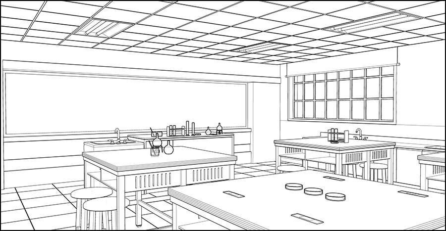 School Science Lab & Corridor