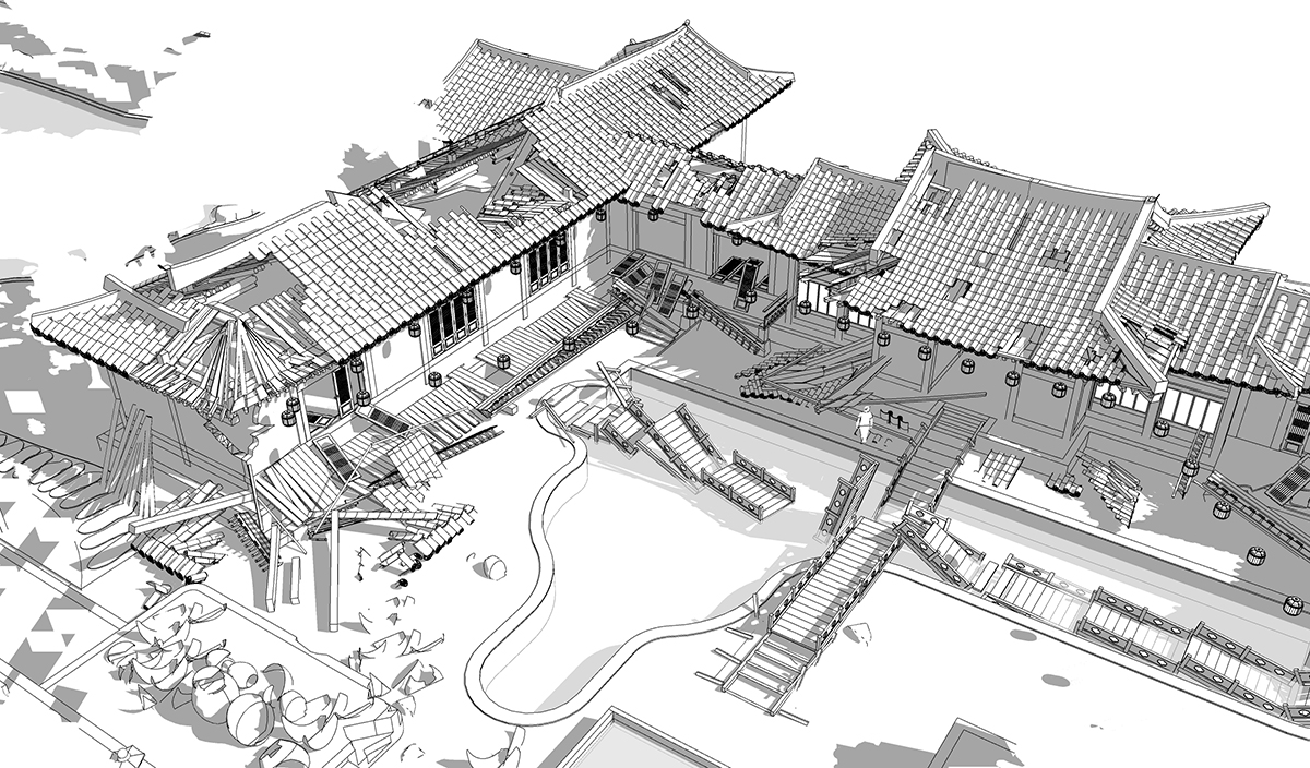 Gyeongseong Scandal - Hanok Building and Hanok Garden (ruin)