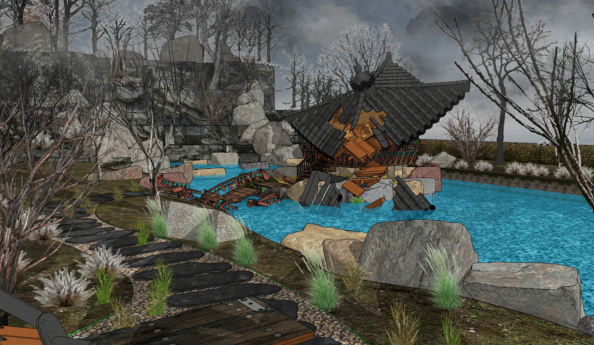 Gyeongseong Scandal - Hanok Building and Hanok Garden (ruin)