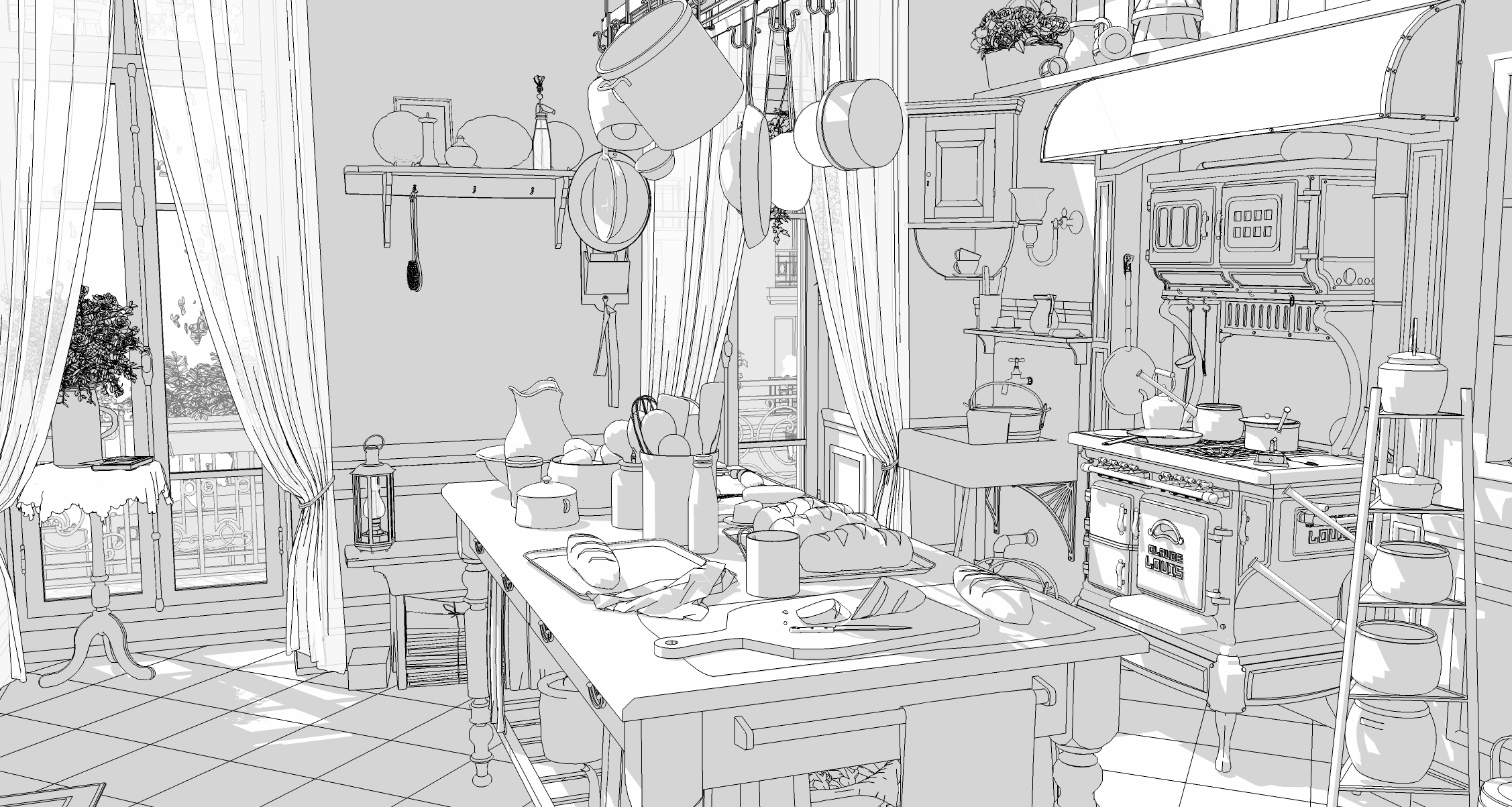 Kitchen - Cute and romantic Paris apartment