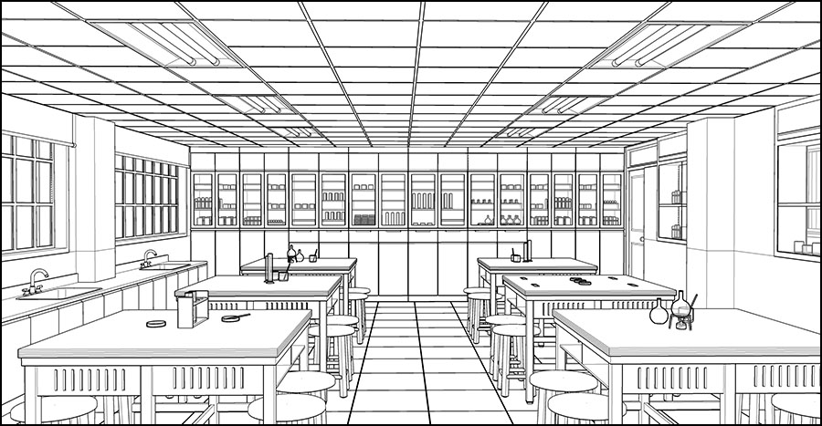 School Science Lab & Corridor