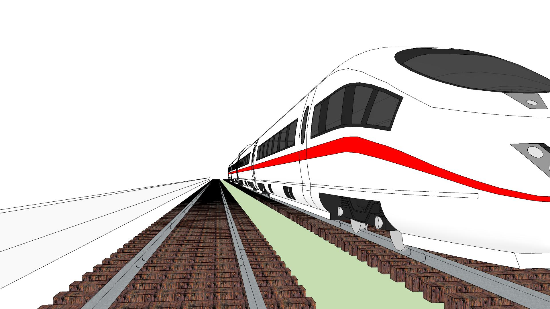 High-speed rail, Overpass, Train