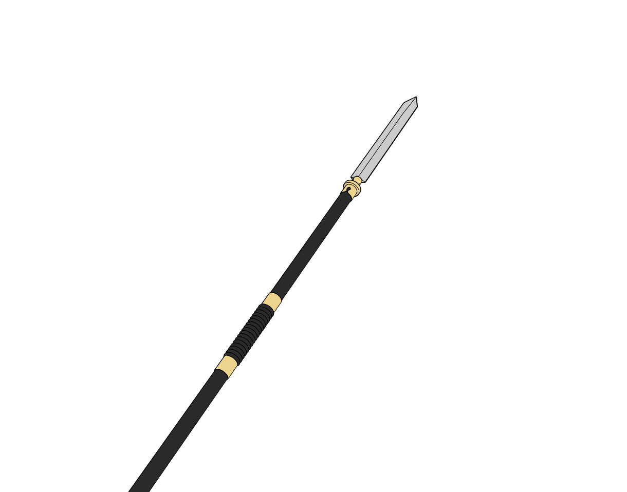 3D Weapons - Official Spear Kudayari (Japanese Spear)