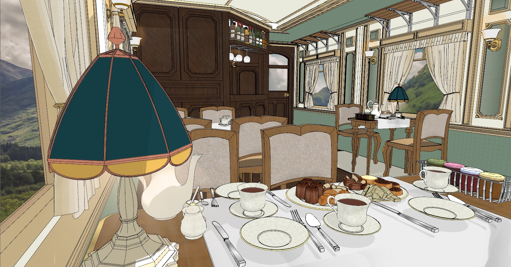 UK/Europe - Train interior 4 types