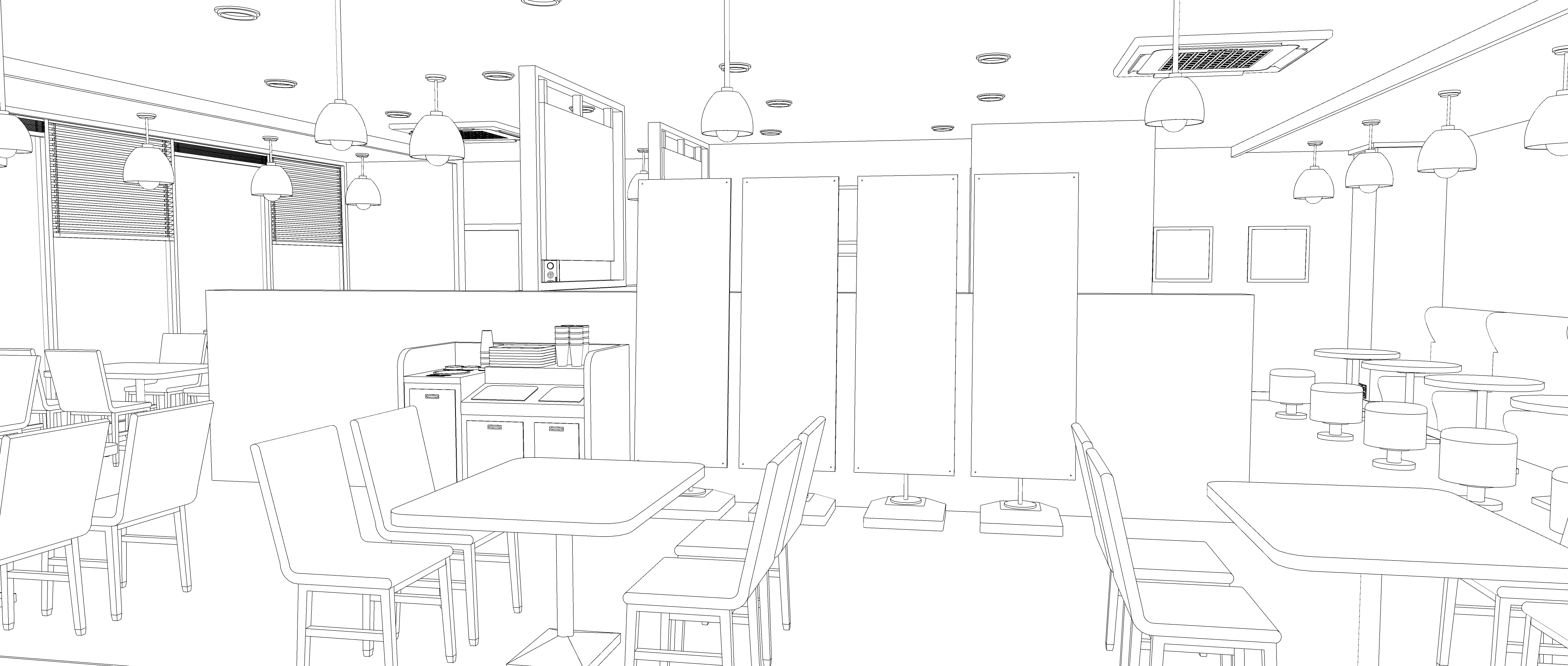 Commercial Space Background - Fast-food Restaurant