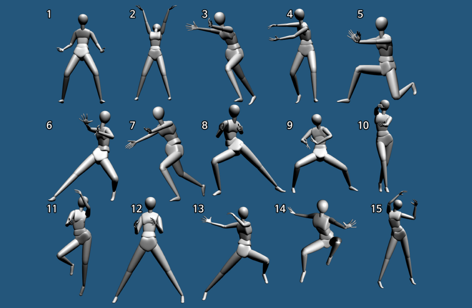 Action Poses Running