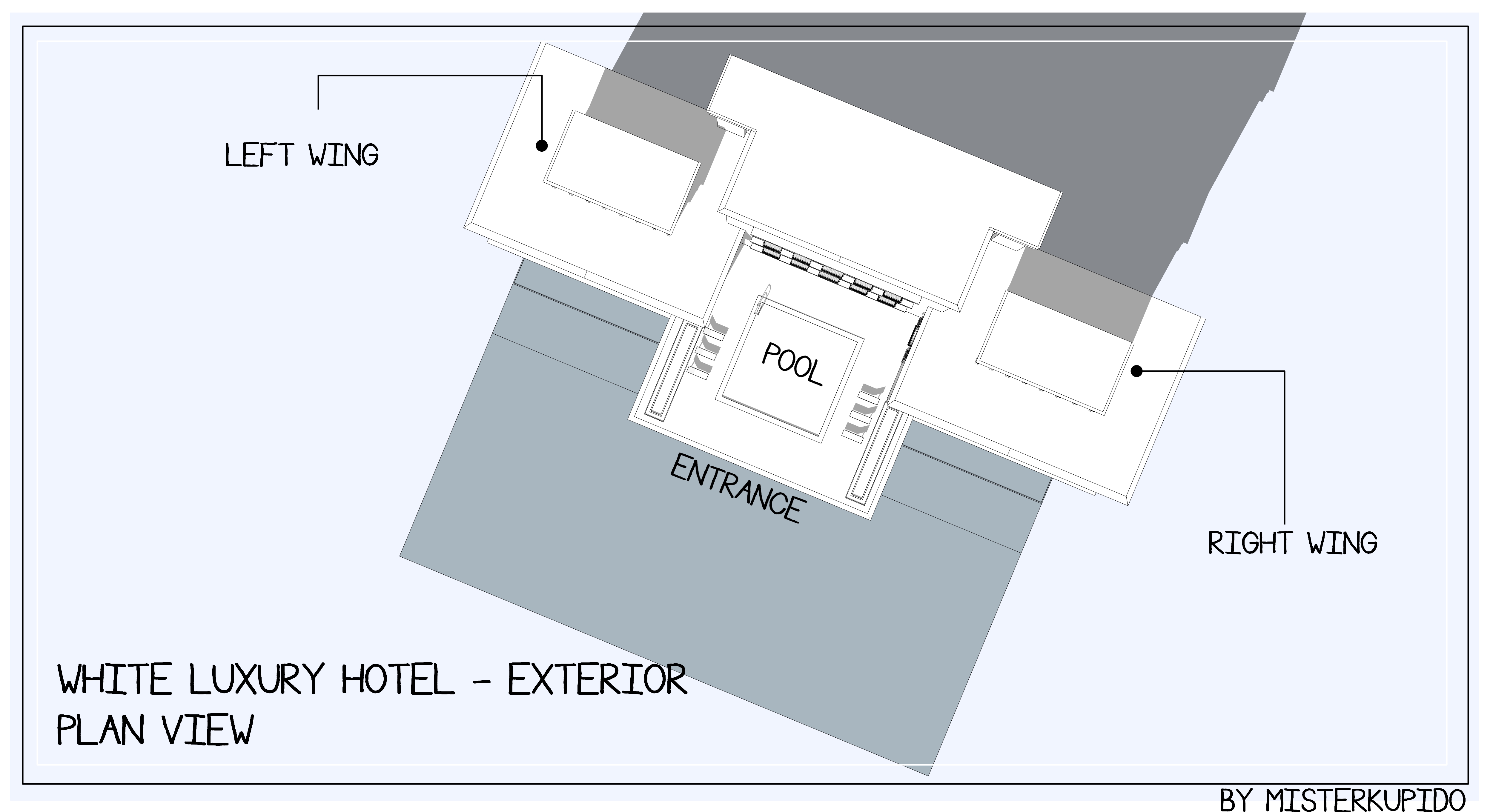 White Luxury Hotel Exterior