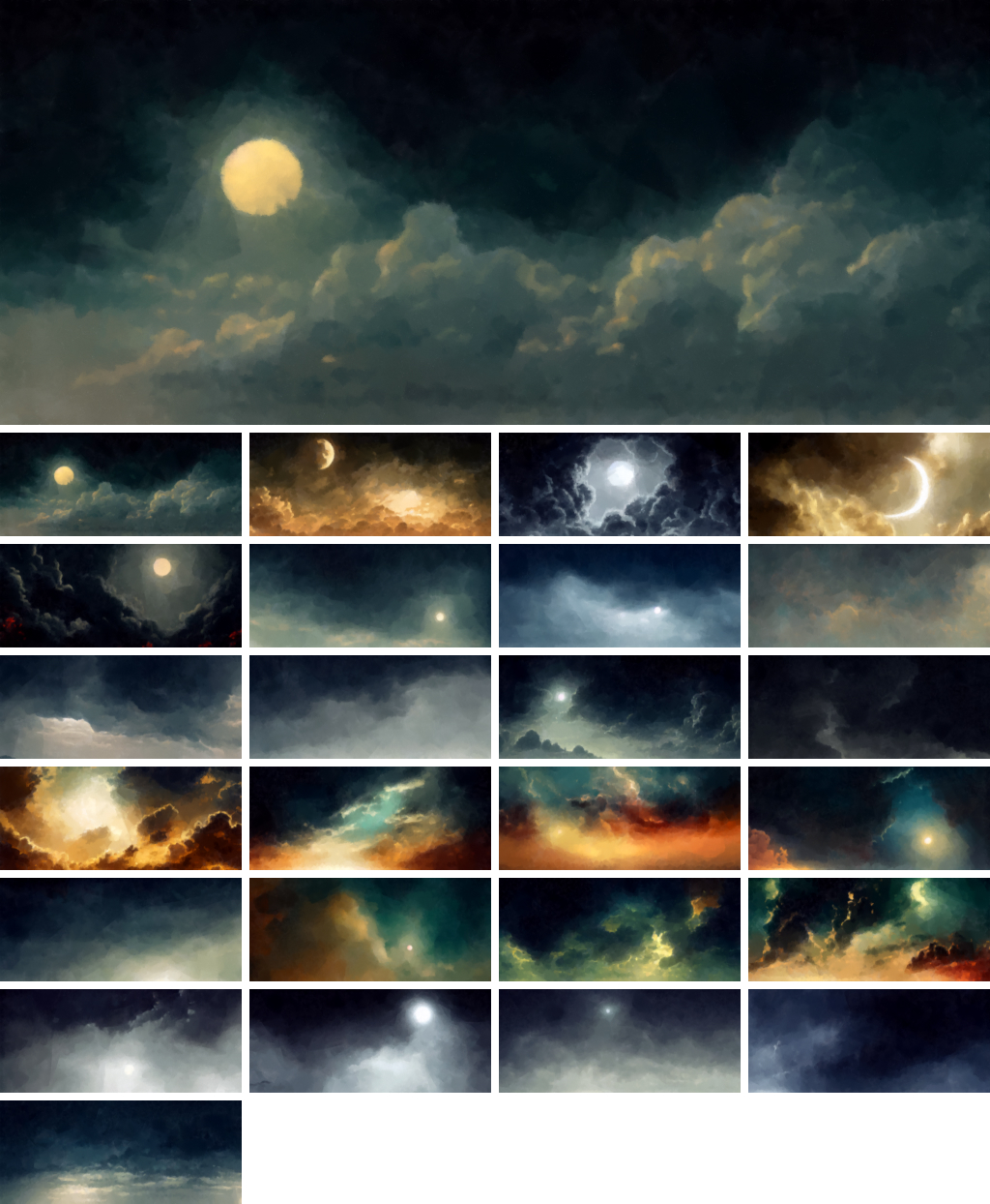 Drawing Background Pack: Apocalypse Sky 175+ (A Set)