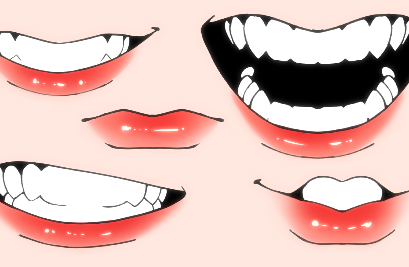 Anime-Style Mouths, 13 Brushes