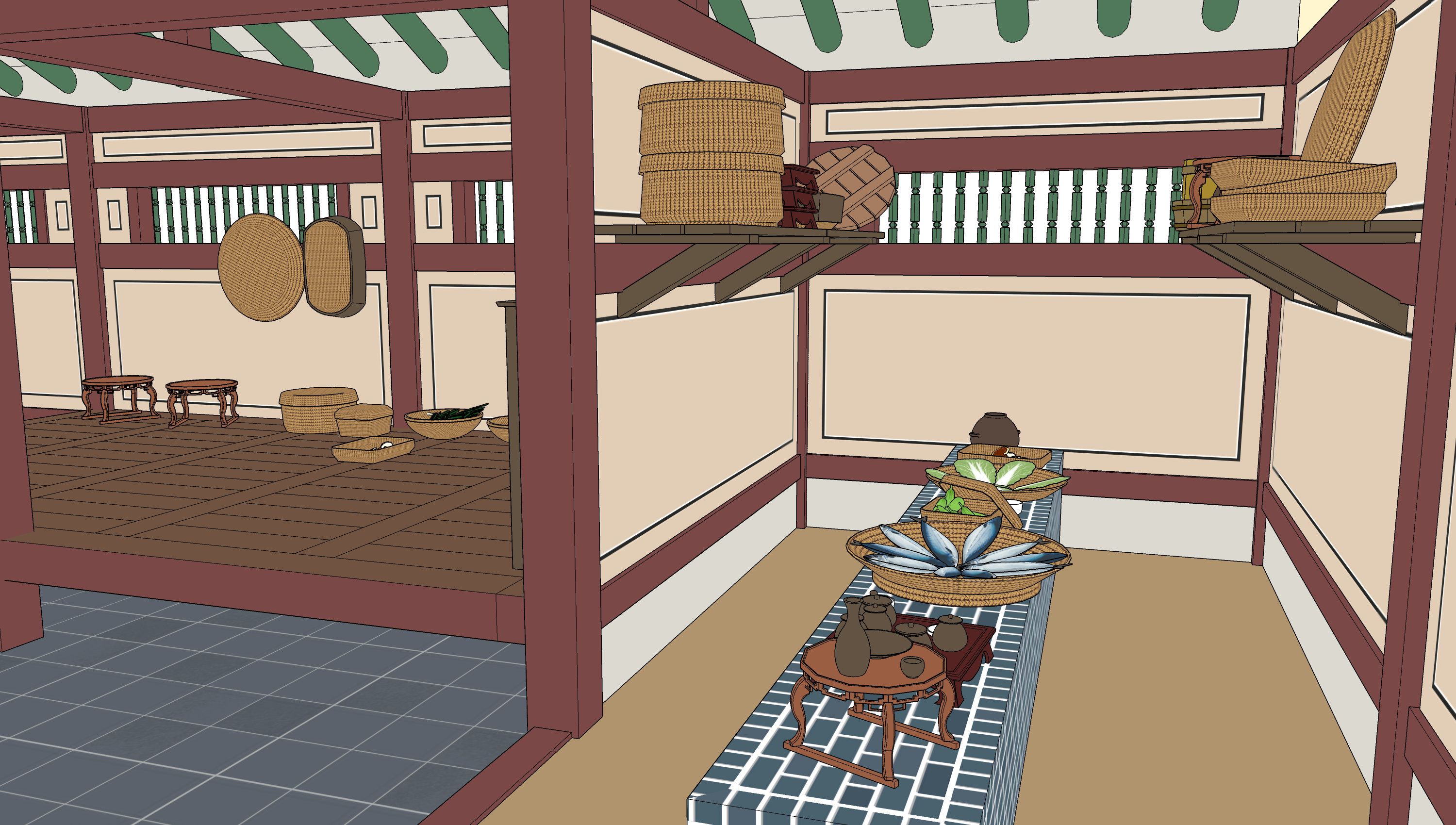 Joseon Dynasty Luxury Bathhouse and Royal Kitchen