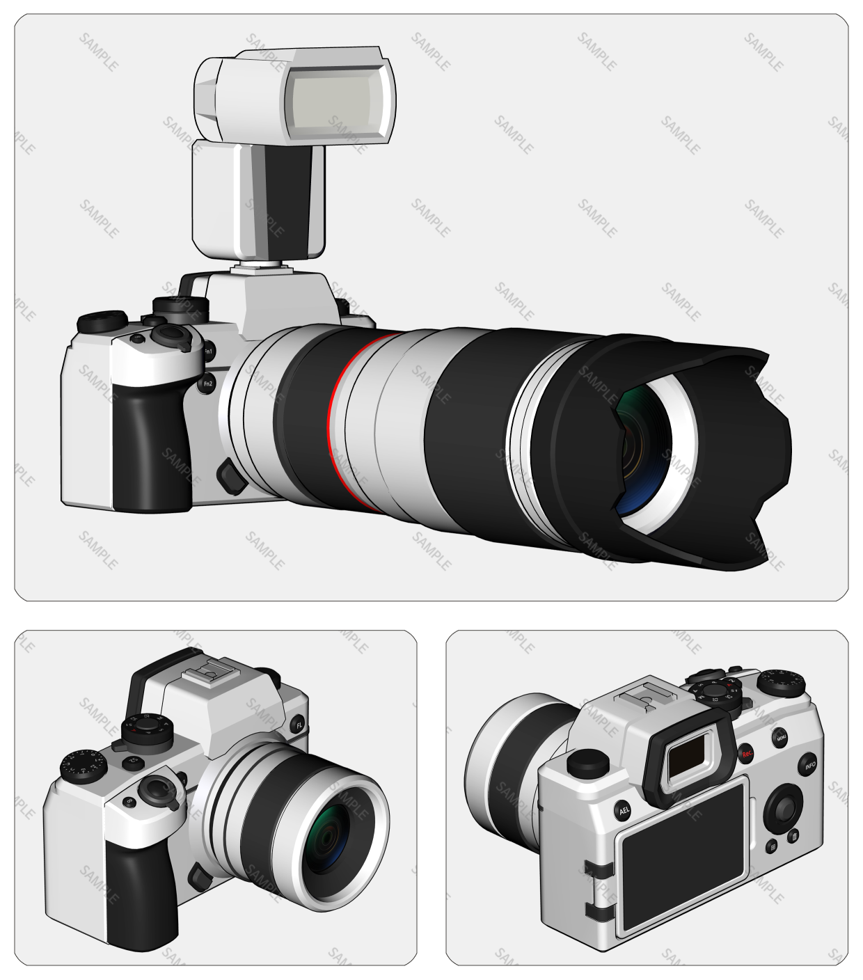 Clip Studio 3D Props Set - Cameras, Watches, Bags and More