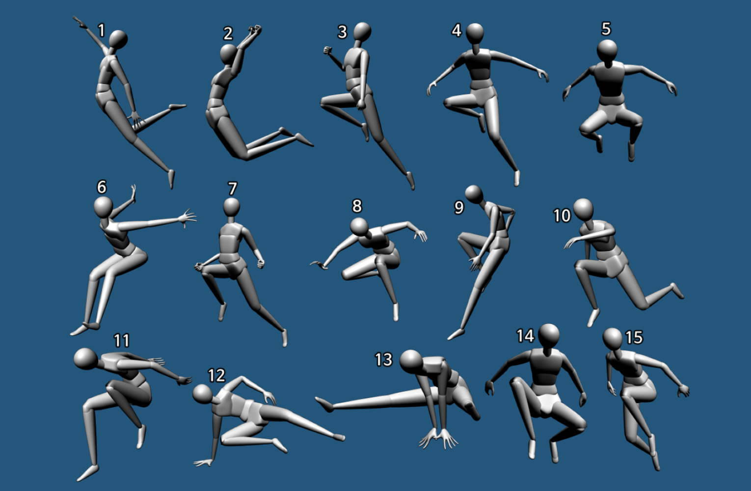 Crouching Pose Reference