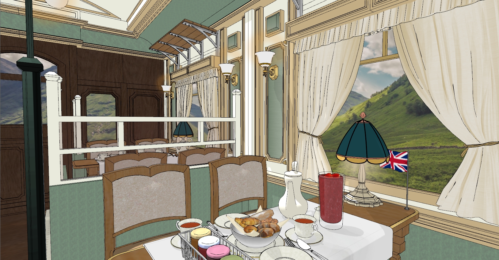 UK/Europe - Train interior 4 types