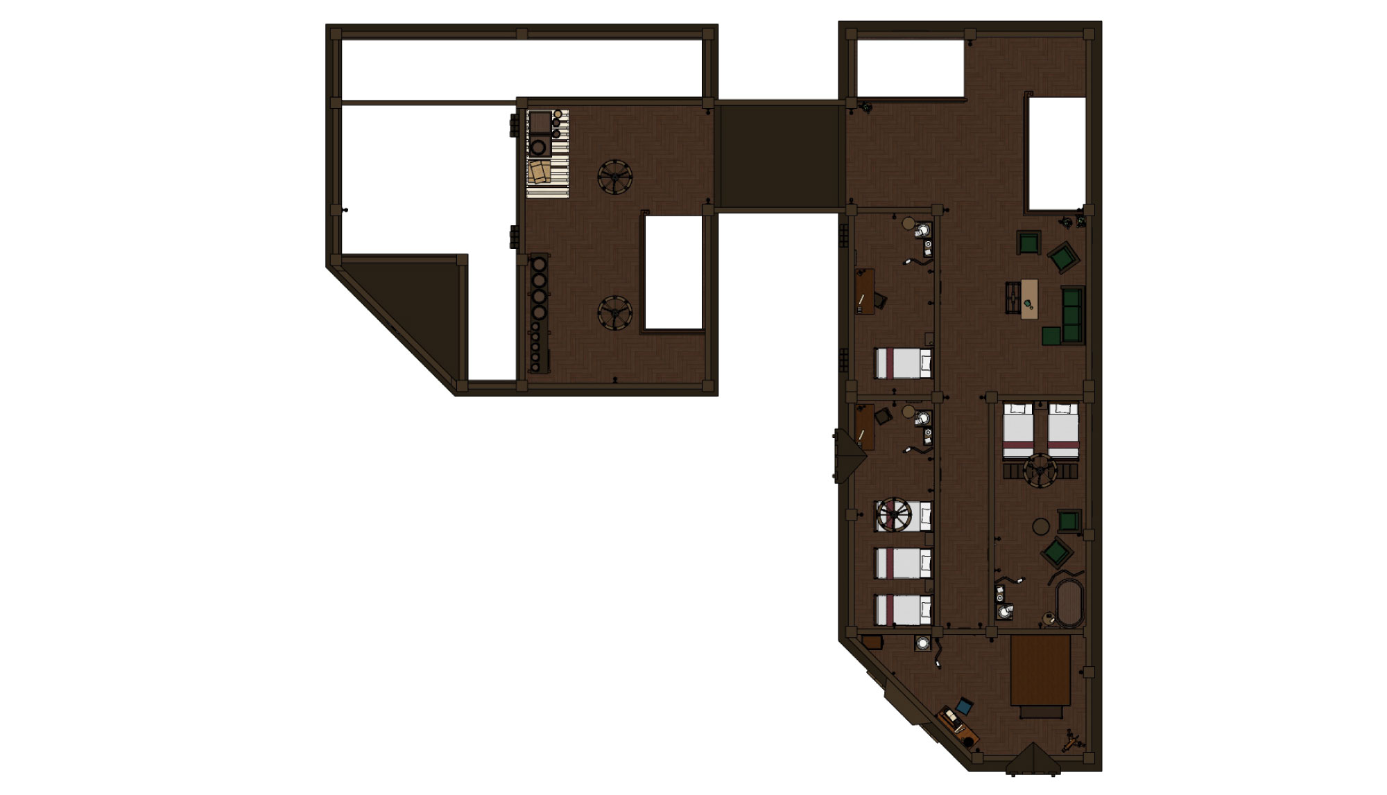 Inn with Fantasy Medieval Style Stables
