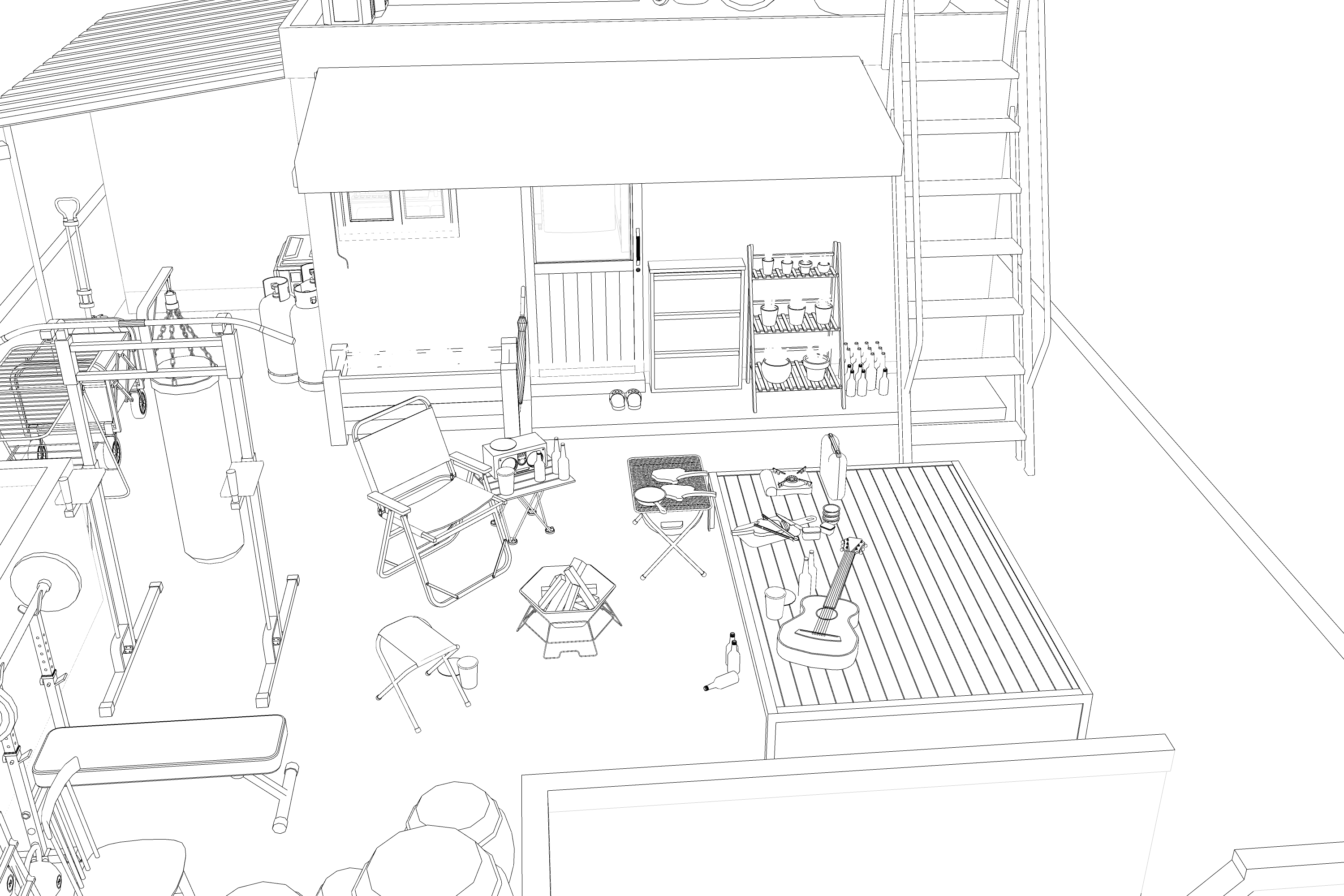 15 Interior Models - Rooftop House