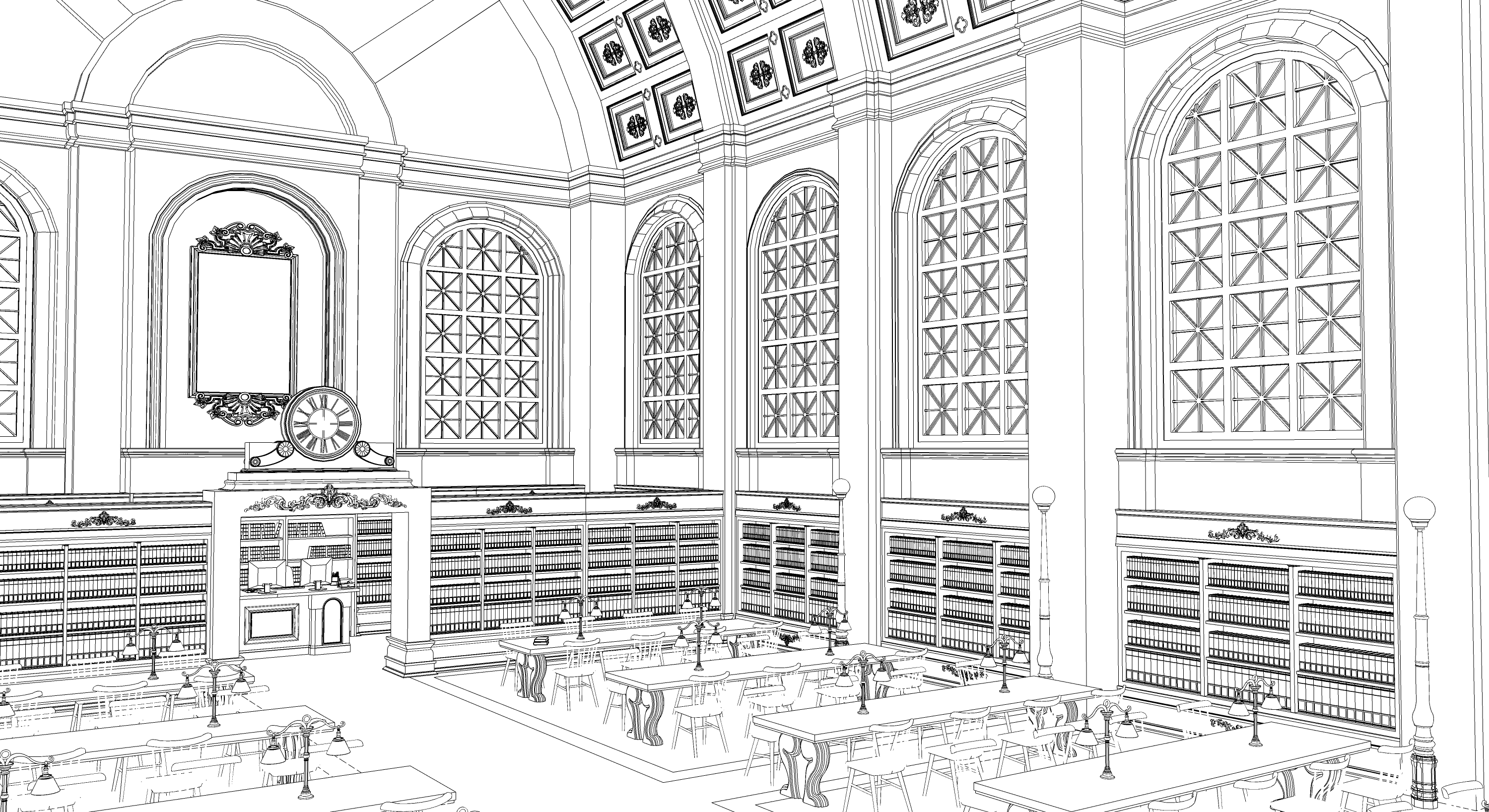 Old Fashioned Library