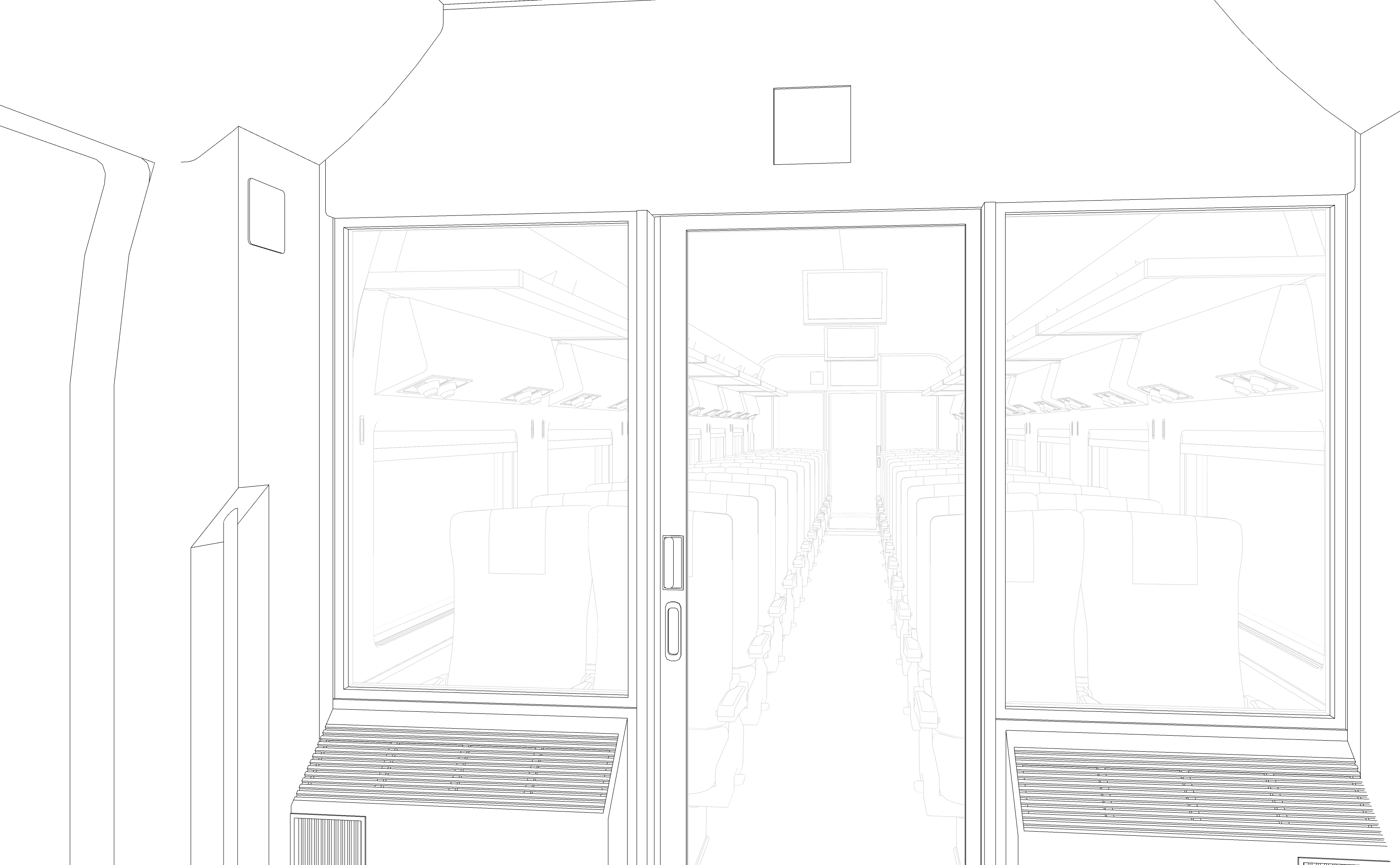 inside of the KTX train, the high-speed railway