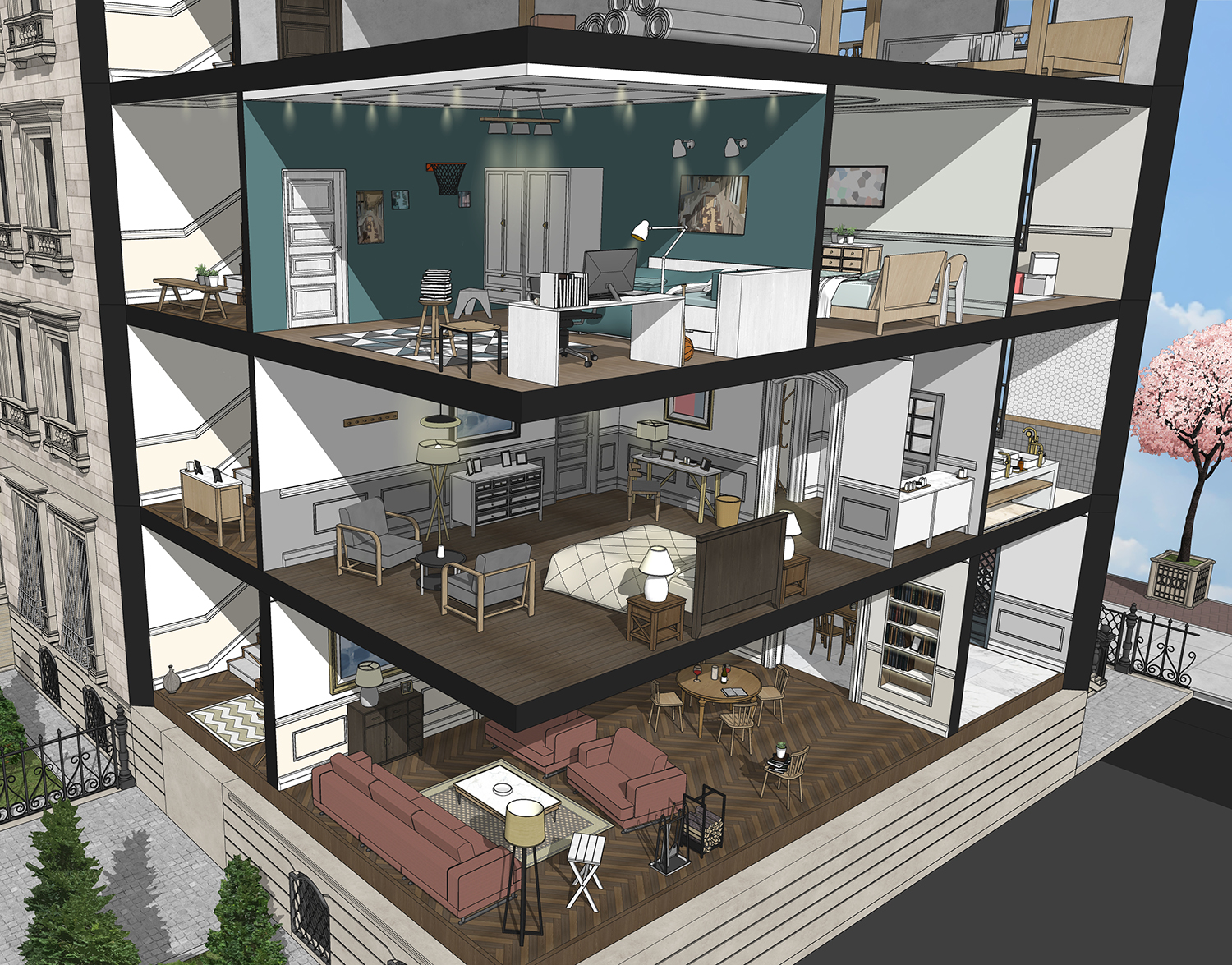 Four Seasons American Village - Middle Class Apartment