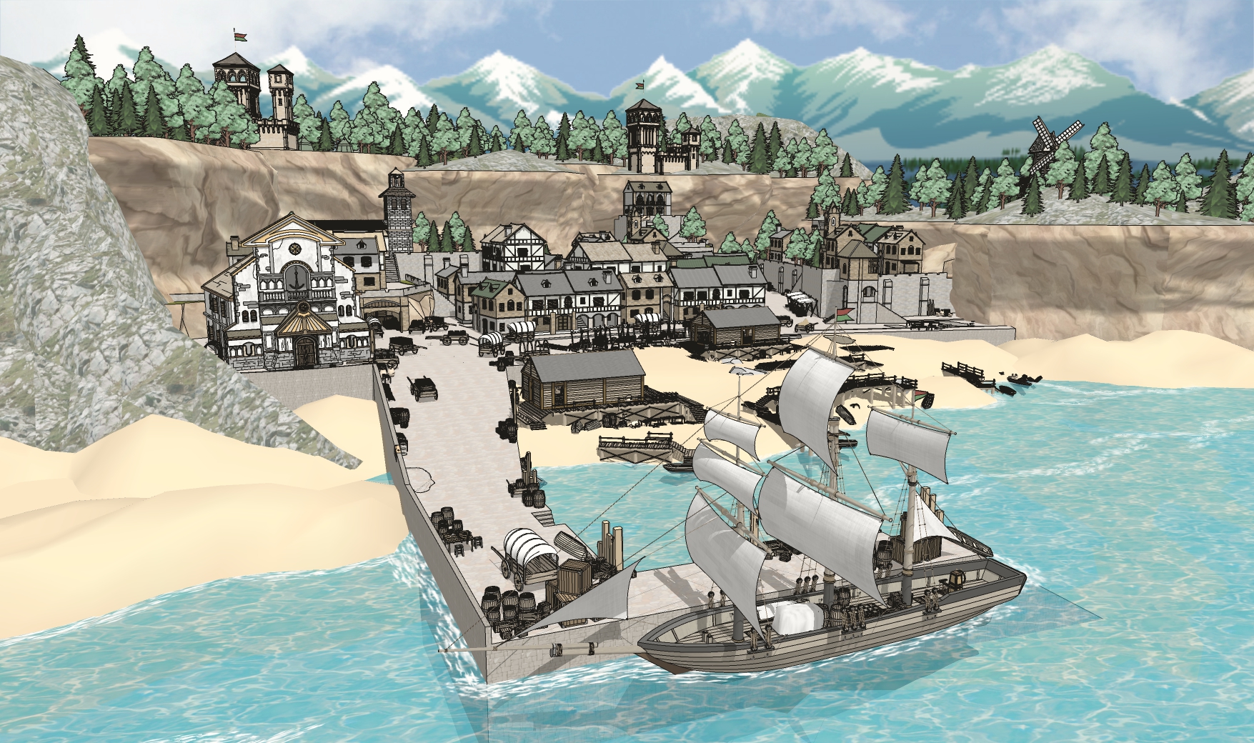 Fantasy Harbor Town