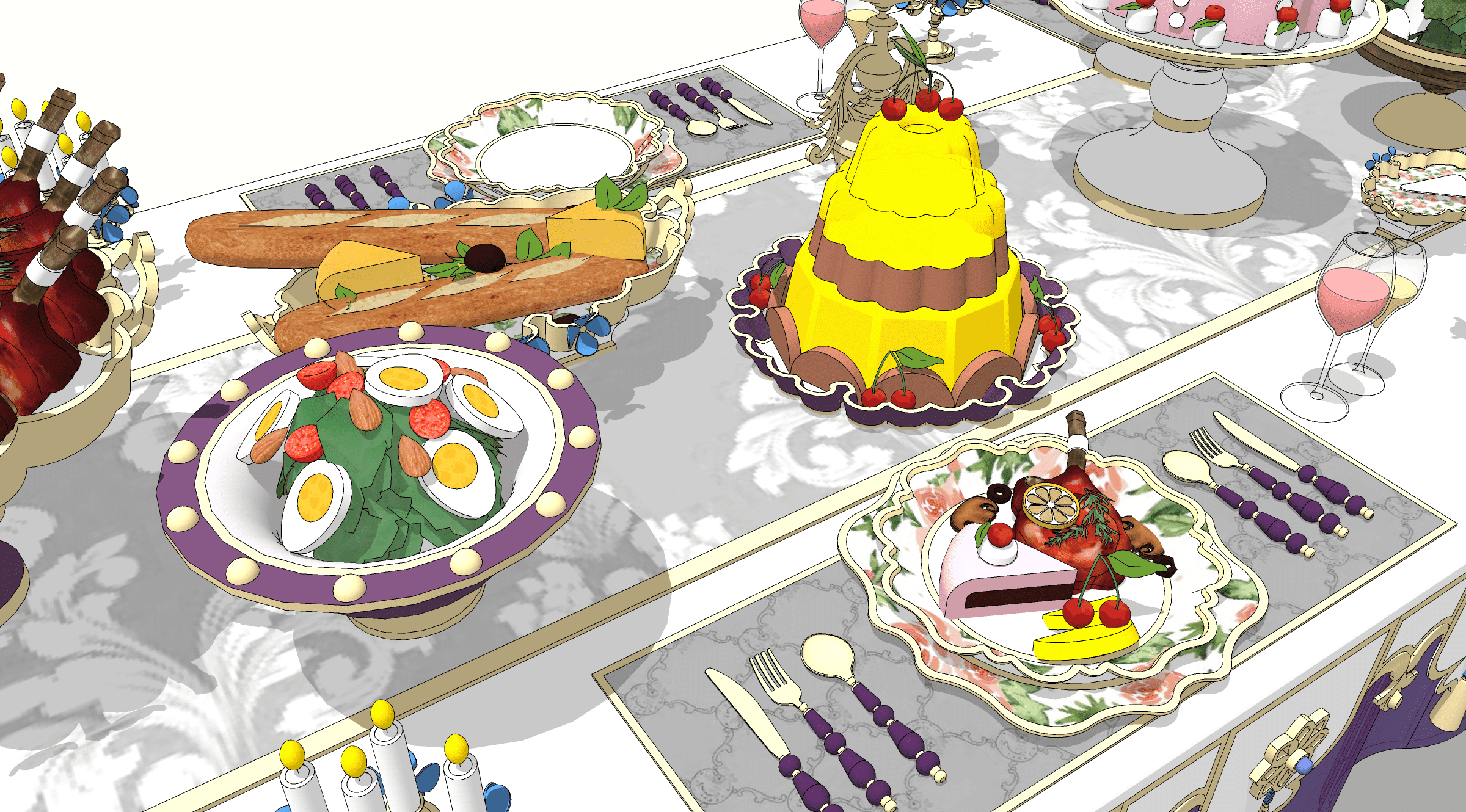 Baroque Style Magic School - Banquet Hall