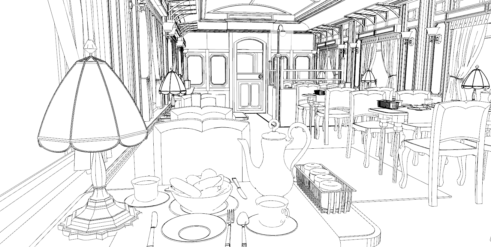 UK/Europe - Train interior 4 types