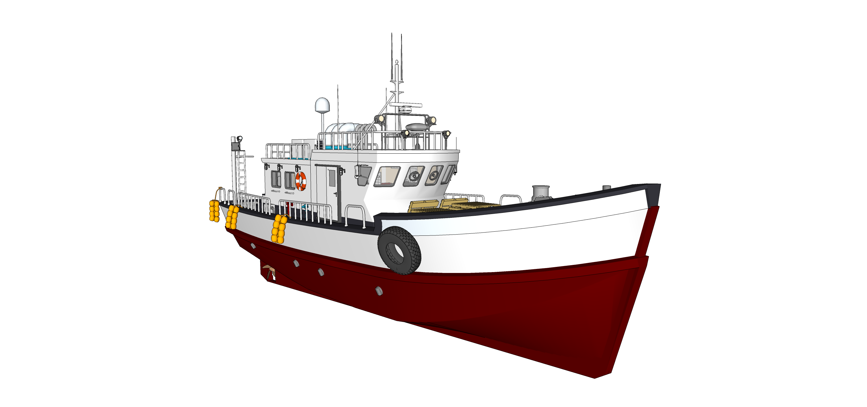 The Exterior and Interior of a Fishing Boat