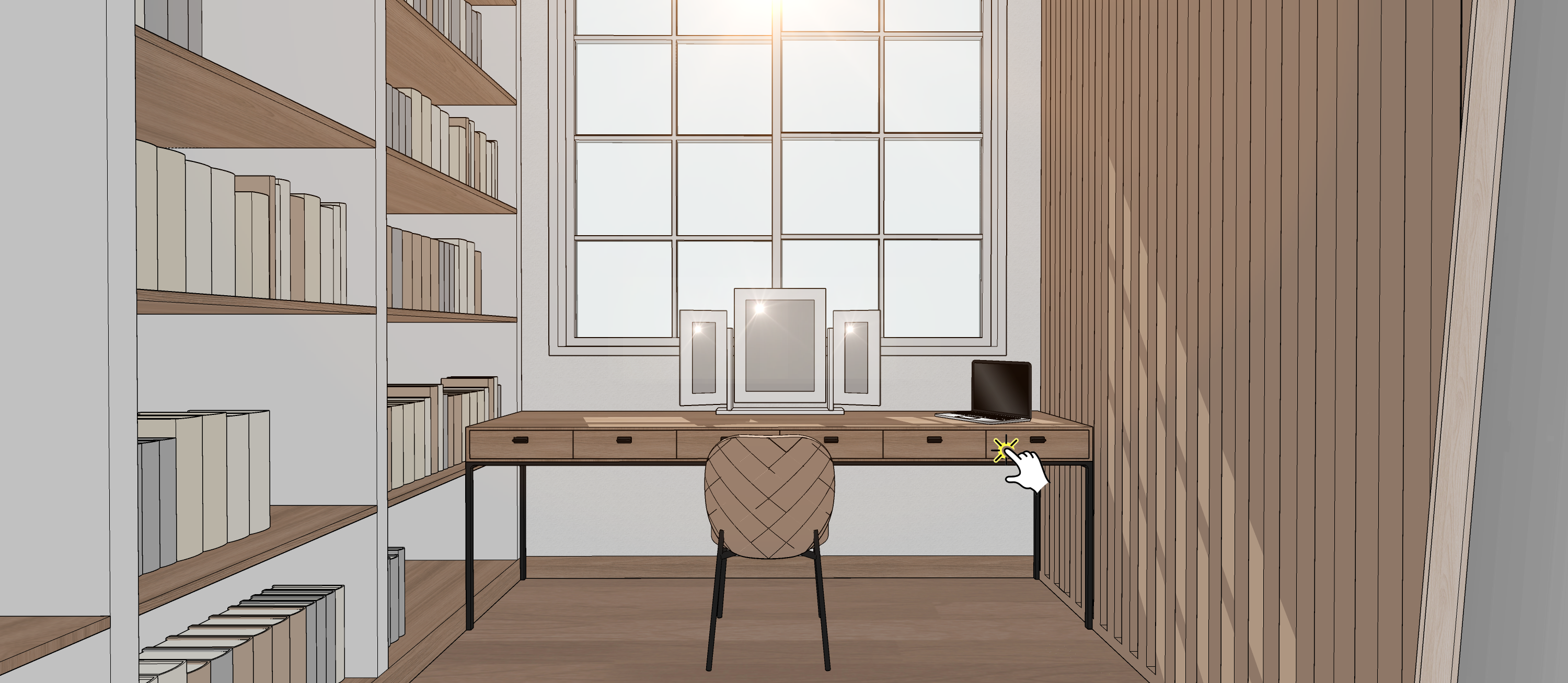 Bedroom With Open Closet