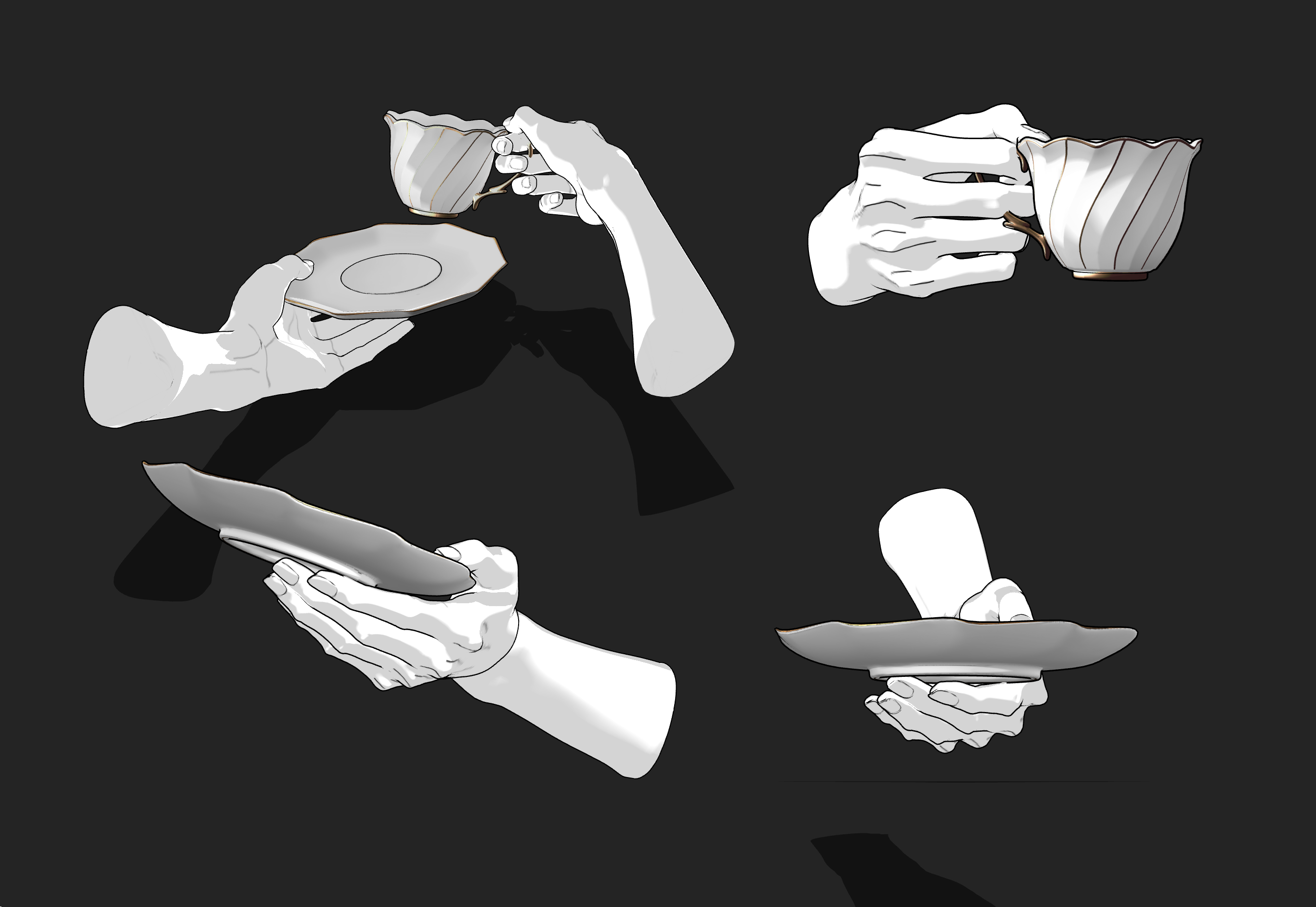 Poseable 3D Hands