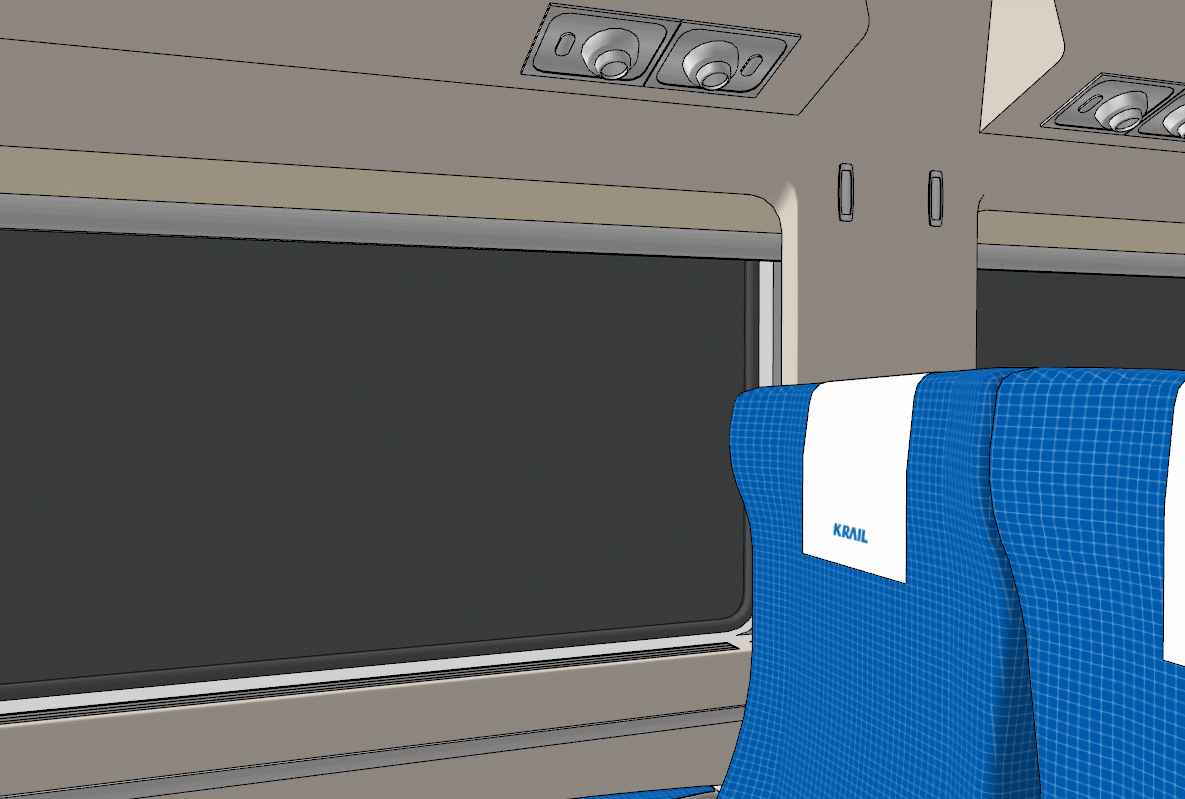 inside of the KTX train, the high-speed railway